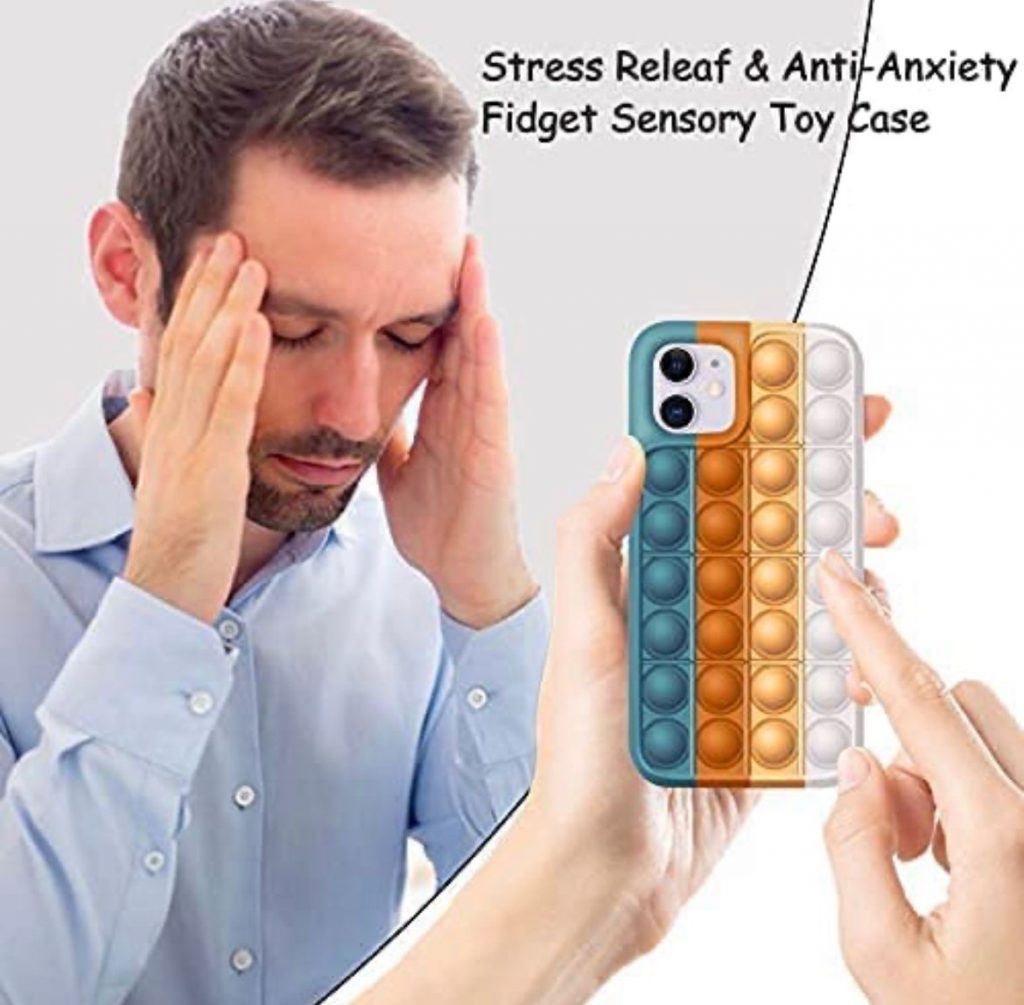 Pop it iPhone 12 and 12 Pro Case And Stress Relief Toy - PuppetBox